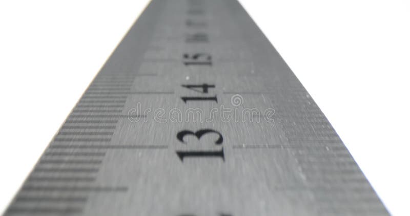 Closeup of Metal Ruler with Scale Stock Video - Video of detail ...