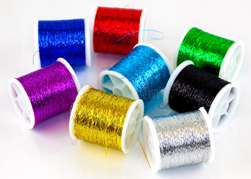 Bobbins and Sewing Instructions Stock Photo - Image of tape, needlework ...