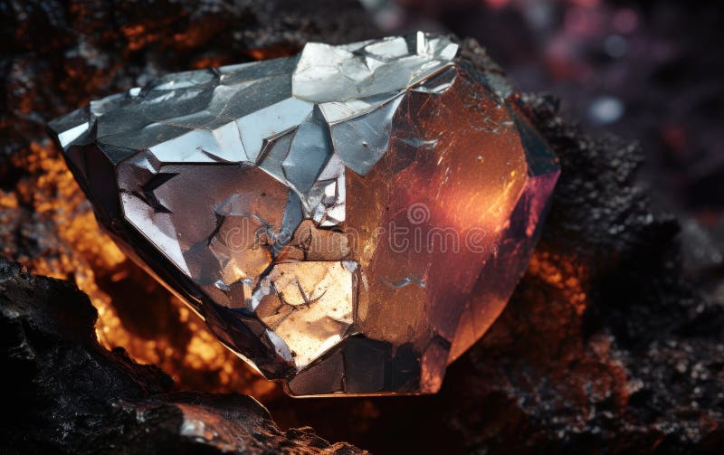 Closeup of a Meteorite on Ground. Representation of an Extraterrestrial ...