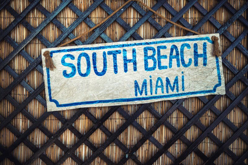 Miami sign on the beach stock photo. Image of scenic - 54394318