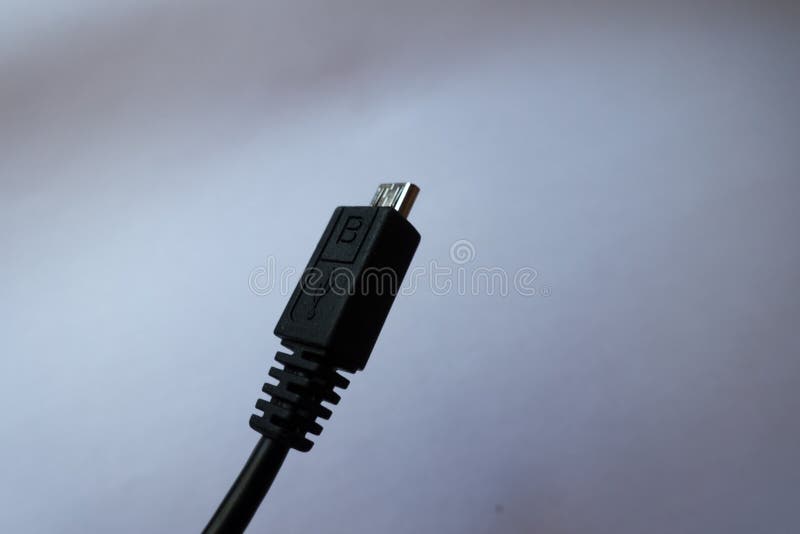 Closeup of Micro USB Type B Cable Connector Stock Image - Image of plug ...