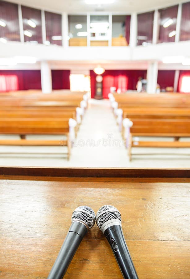 Church Microphone stock photo. Image of chapel, motivational - 9582164