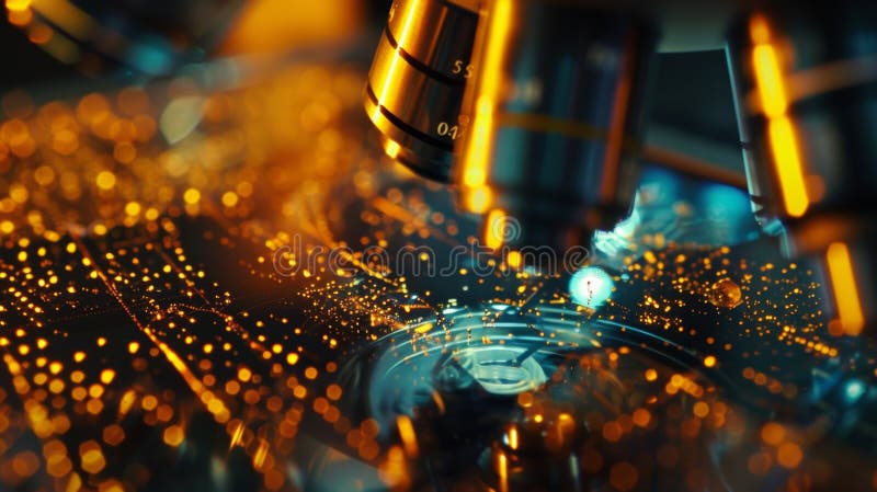 Closeup of a Microscope Revealing the Intricately Patterned Surface of ...