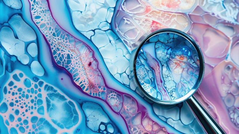 Closeup Microscopy View of Cellular Tissue from Human Body in Histology ...