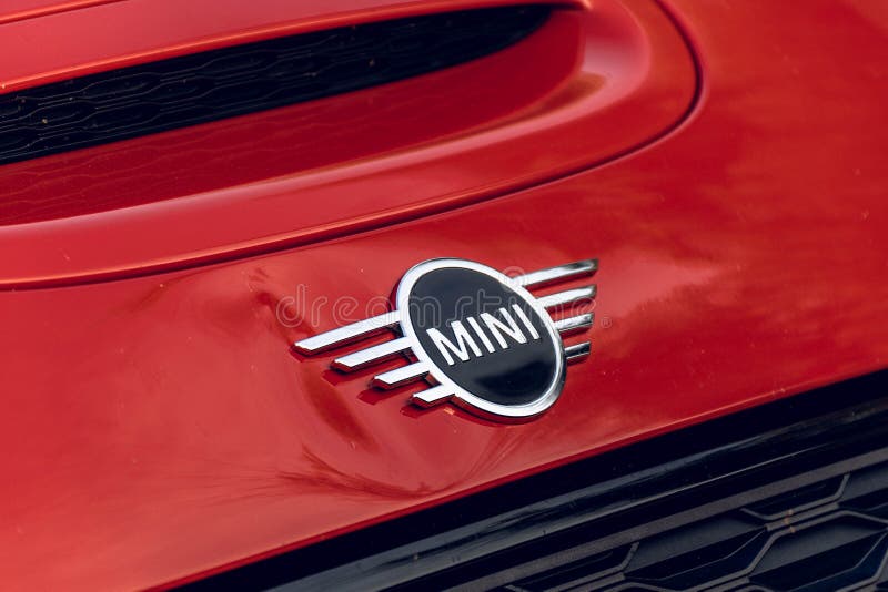 Closeup of the Mini Logo on a Red Cooper Parked Outdoors Editorial ...