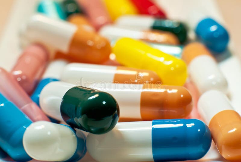 Closeup of mixed capsules stock photo. Image of healthcare - 39016522