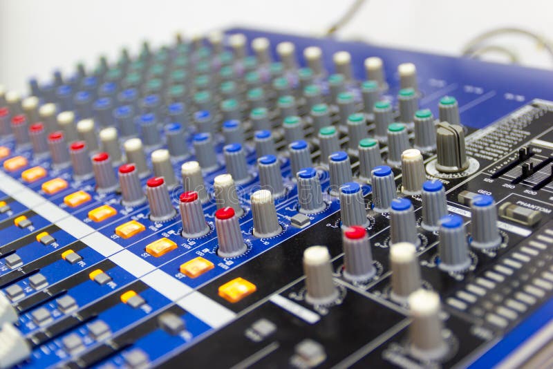Mixing Console of a Big HiFi System Stock Image - Image of interface ...
