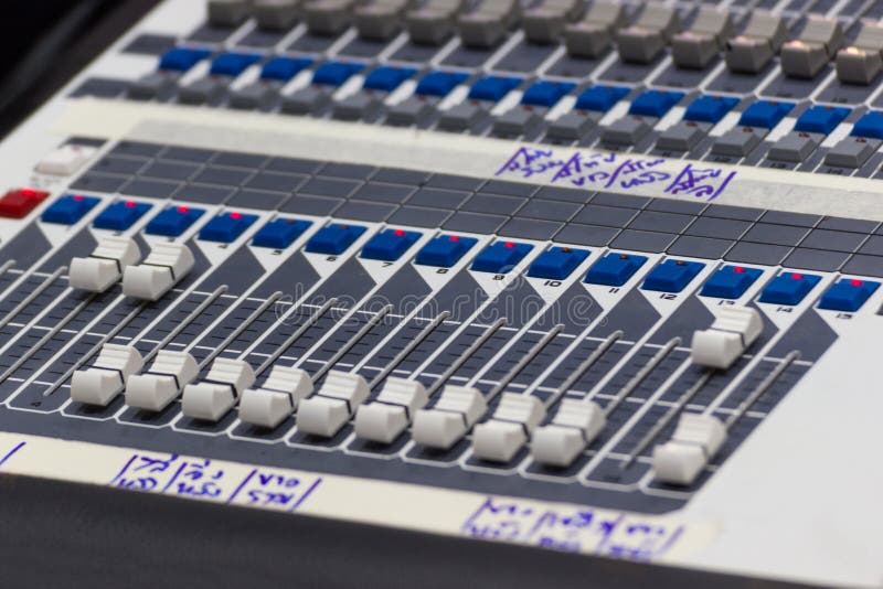 Mixing Console of a Big HiFi System Stock Photo - Image of ...