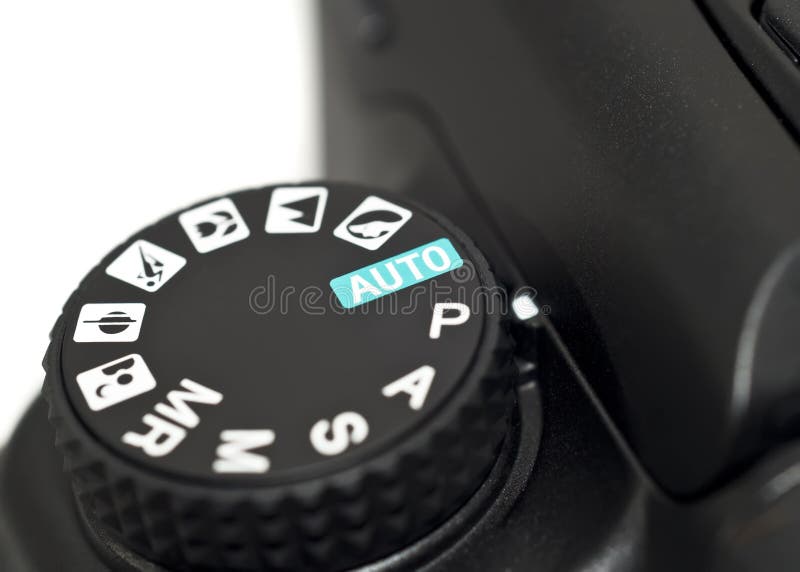 Closeup of Mode Wheel on Dslr Camera Stock Image - Image of digital ...