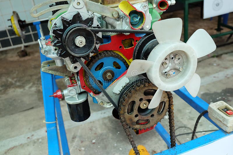 Closeup of Modern Automobile Motor Car Engine Part Stock Photo - Image ...