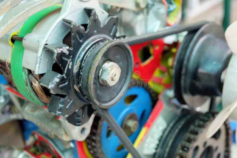 Closeup of Modern Automobile Motor Car Engine Part Stock Photo - Image ...