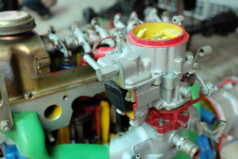 Closeup of Modern Automobile Motor Car Engine Part Stock Image - Image ...