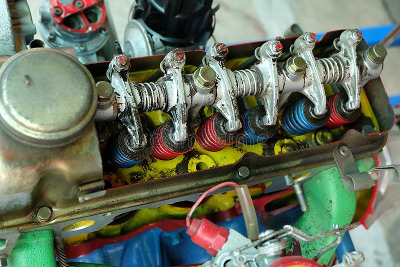 Closeup of Modern Automobile Motor Car Engine Part Stock Image - Image ...