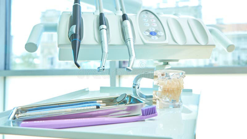 Closeup of a Modern Dentist Tools Stock Image - Image of dental ...