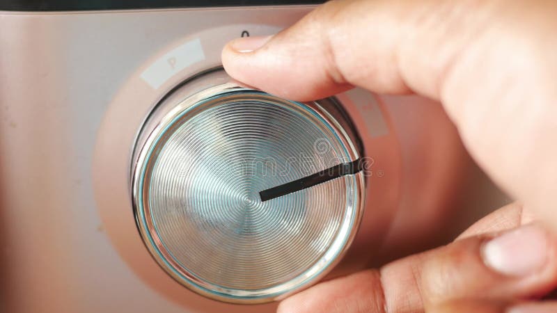 Closeup of a Modern Design Microwave Timer Dial with Intricate ...