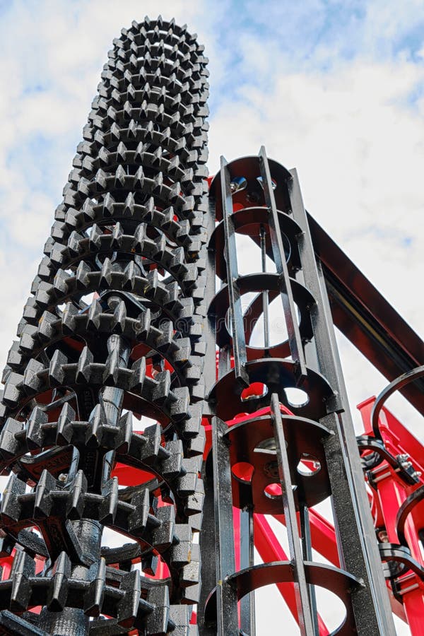 Closeup of a Modern Disc Plow Stock Photo - Image of mower, machine ...