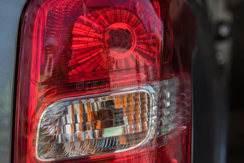 Closeup Modern Front a Car Rear Light Stock Image - Image of ...