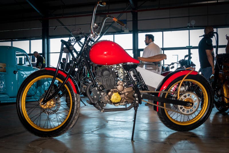 Closeup of Modern Motorbikes in a Workshop in Dubai, UAE Editorial ...
