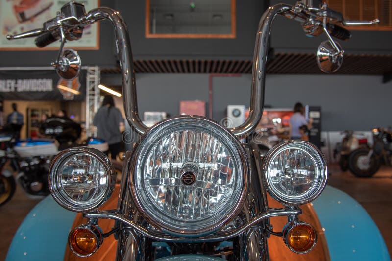 Closeup of Modern Motorbikes in a Workshop in Dubai, UAE Editorial ...