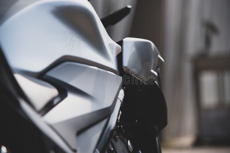 Modern motorcycle stock image. Image of monochrome, design - 273987787