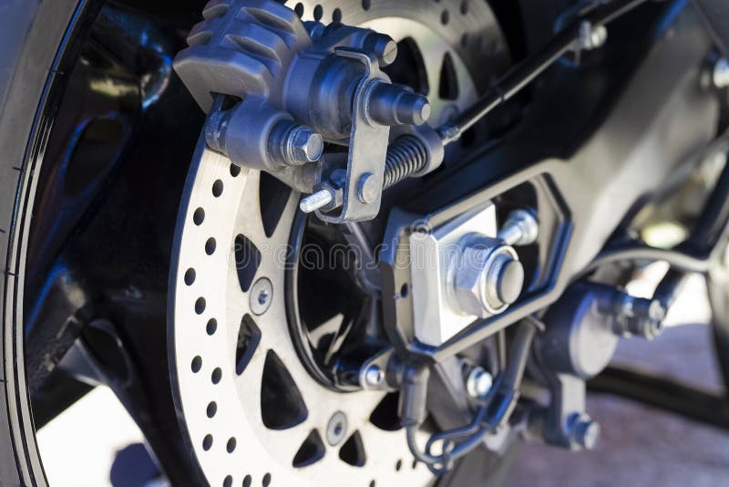 Closeup of Modern Motorcycle Front Brake System Stock Image - Image of ...