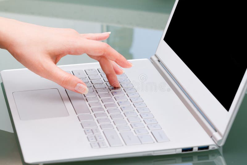 Businessman uses laptop stock image. Image of internet - 1796007