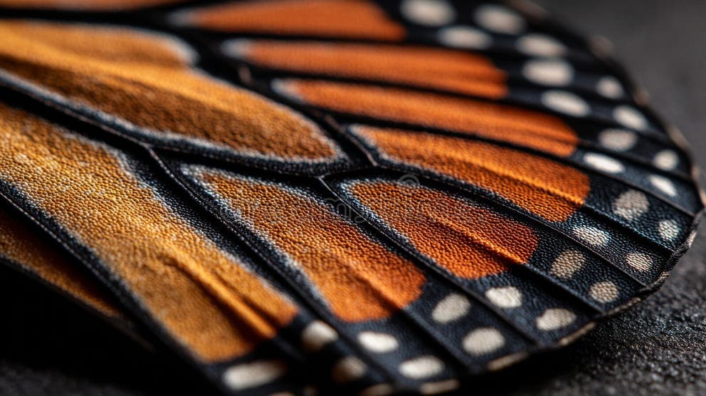 Closeup of Monarch Butterfly Wing Texture Stock Illustration ...