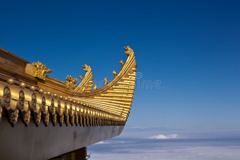 Golden Temple and Golden Summit Stock Photo - Image of scenery, blue ...