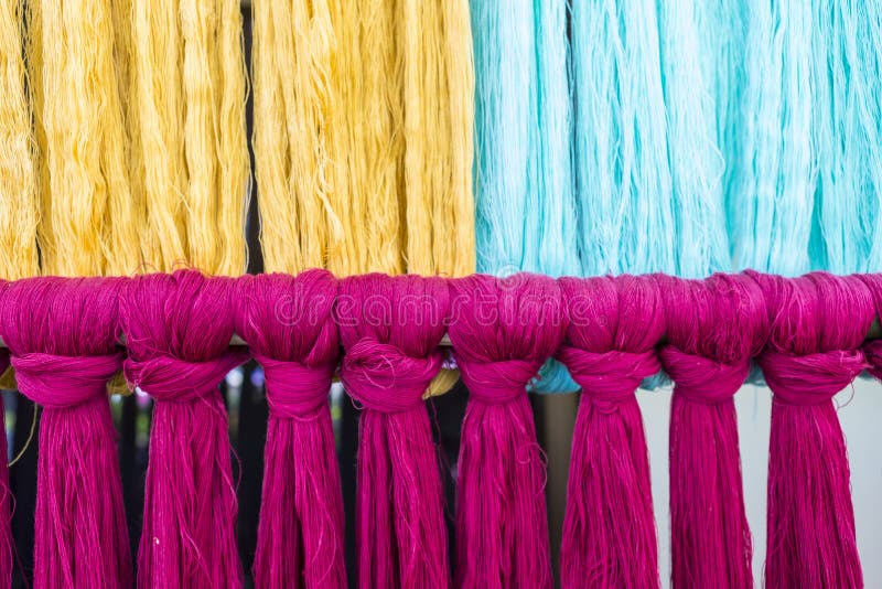 Closeup Multi-colour Cotton Thread Background Stock Image - Image of ...