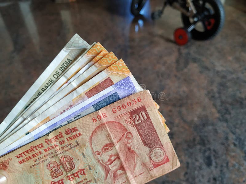 Different Denominations Indian Rupee Notes Stock Photos - Free ...