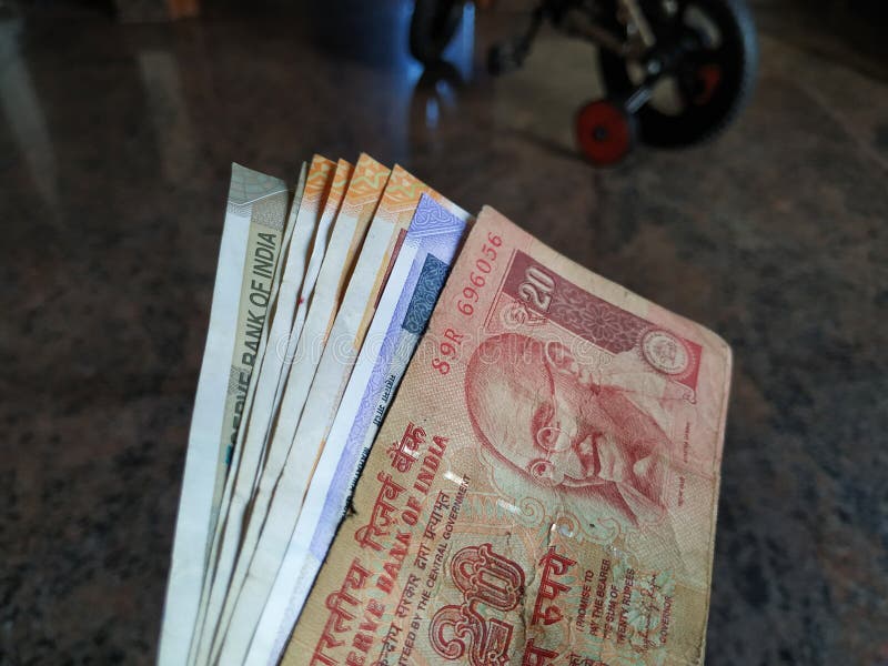 Different Denominations Indian Rupee Notes Stock Photos - Free ...