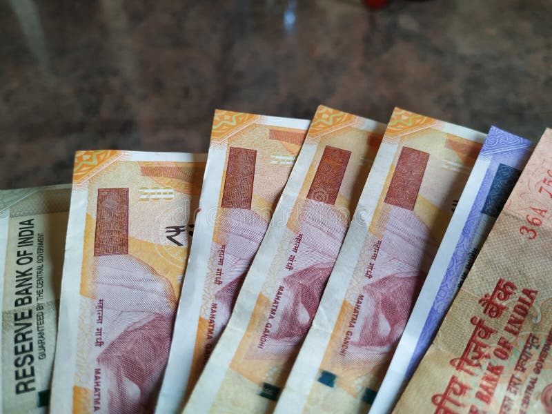 Different Denominations Indian Rupee Notes Stock Photos - Free ...