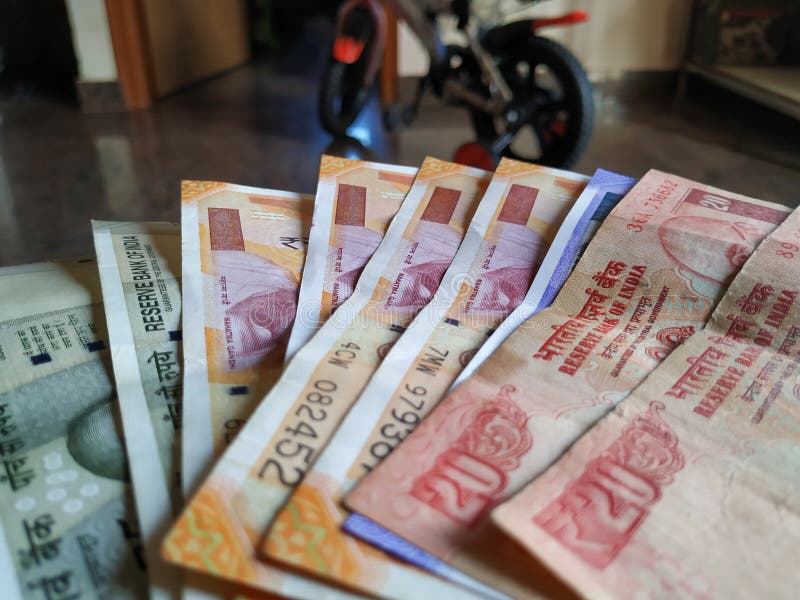 Different Denominations Indian Rupee Notes Stock Photos - Free ...