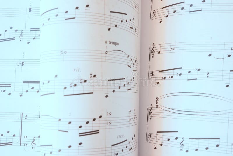 Closeup of musical notes stock image. Image of horizontal - 57547671