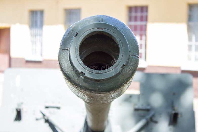 Closeup of a Muzzle Brake - Cannon Barrel Stock Image - Image of barrel ...