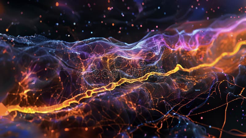 A Closeup Of The Myelin Sheath Wrapping Around Axons And Speeding Up Electrical Signals Stock