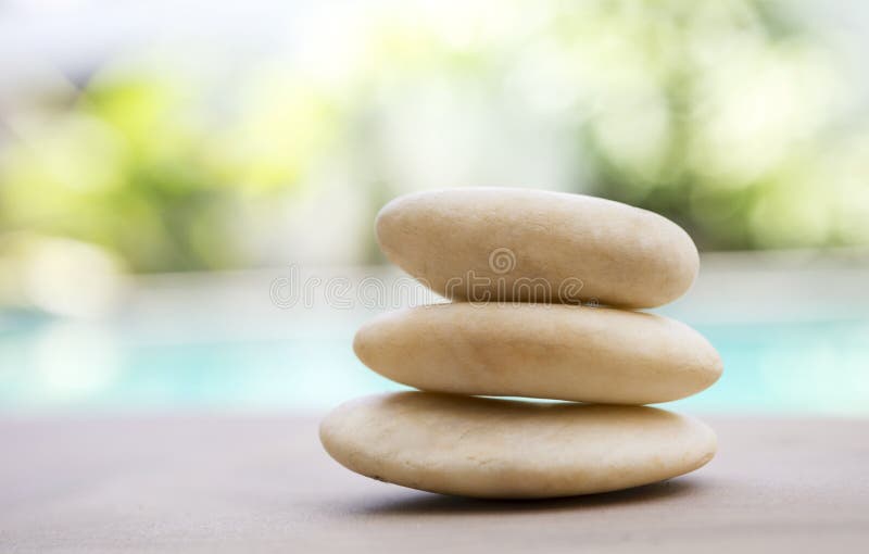 Closeup Natural White Zen Stone Stock Image - Image of arrangement ...