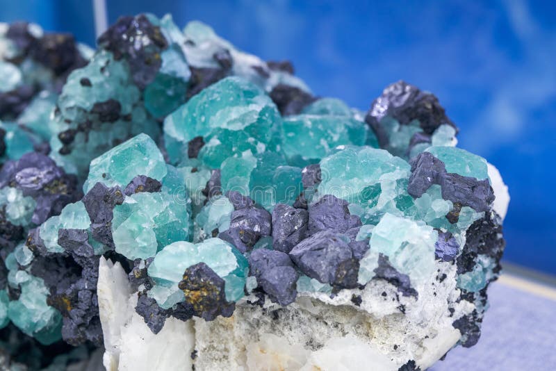 Closeup of Naturally Occurring Rare Blue Crystalline Ore Stock Photo ...