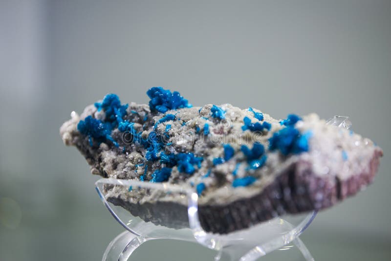 Closeup of Naturally Occurring Rare Blue Crystalline Ore Stock Photo ...