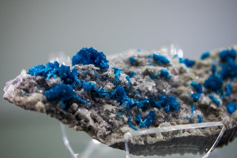 Closeup of Naturally Occurring Rare Blue Crystalline Ore Stock Photo ...