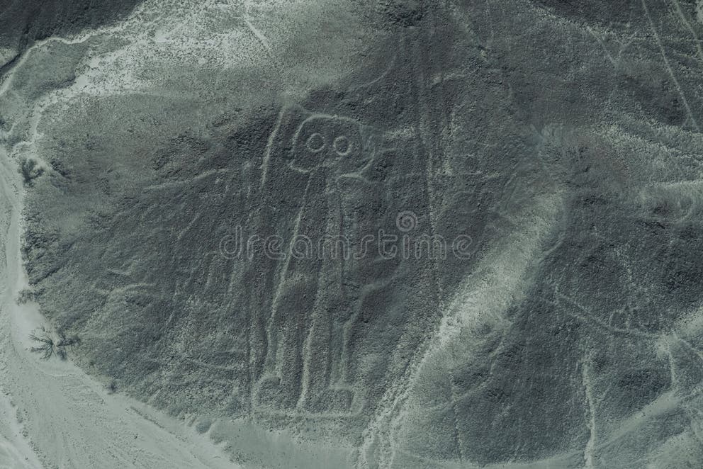 Closeup of Nazca Lines, an Ancient Cryptic Geoglyph in Peru Stock Image ...