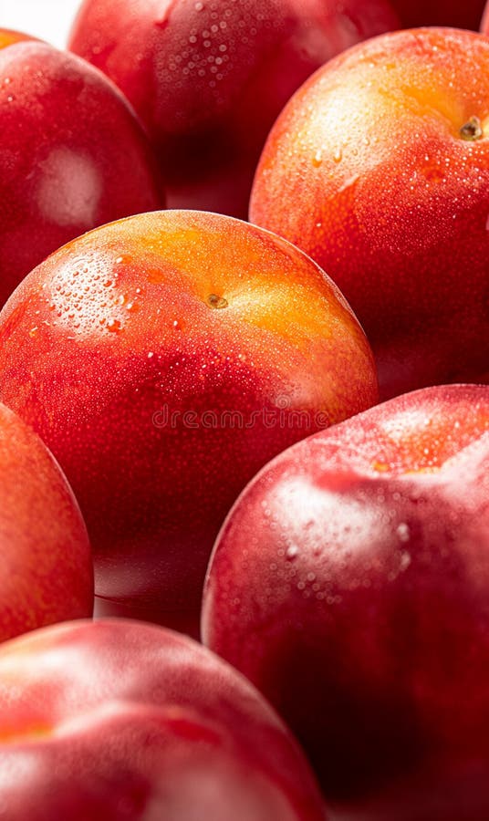 A Closeup of the Nectarines Texture, Showcasing Their Smooth and ...