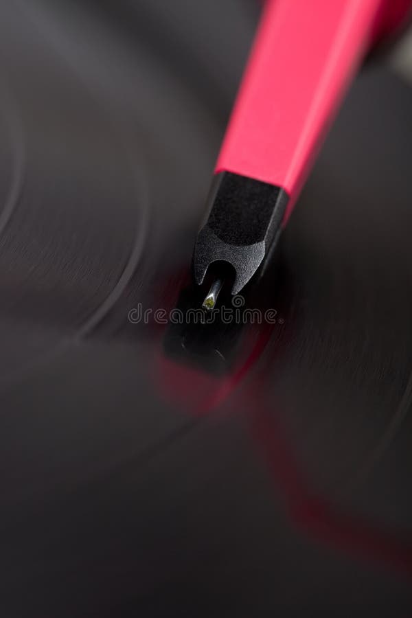 Closeup of Needle Scratching a Spinning Vinyl Record Stock Photo ...