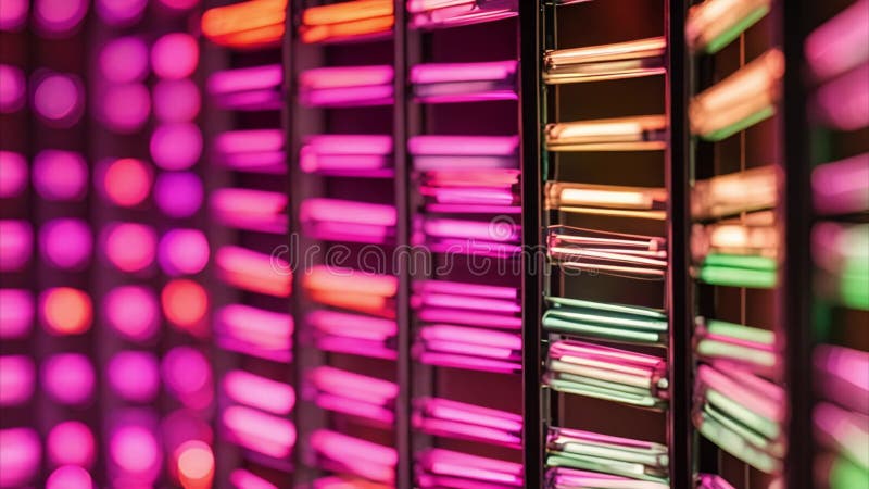 Abstract Neon Light Wall stock video. Video of bright - 347184897
