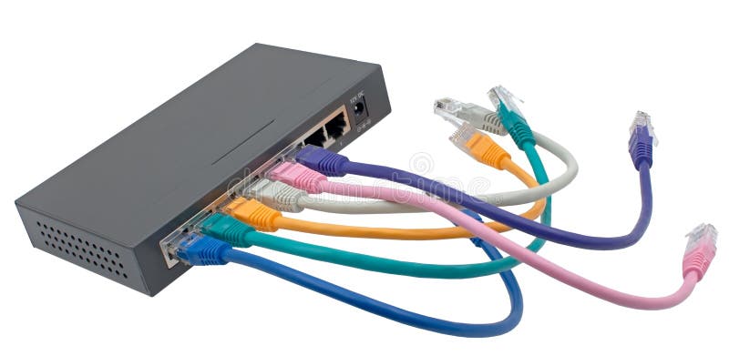 Closeup of Network Cables in Server Room Stock Image - Image of ...