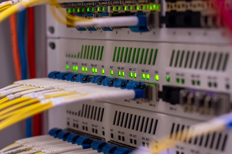 Closeup of Network Equipment Stock Image - Image of router, networking ...