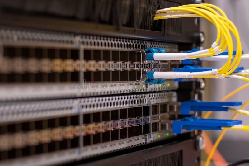 Closeup of Network Equipment Stock Photo - Image of ethernet, cables ...
