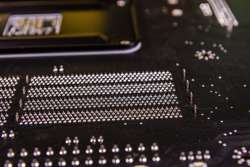 Closeup of New Modern Computer Motherboard Stock Photo - Image of ...