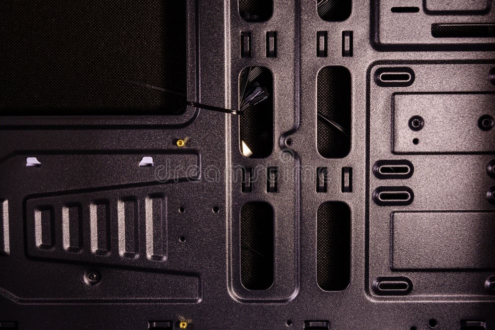 Closeup of the New Modern Empty Computer Case Stock Image - Image of ...