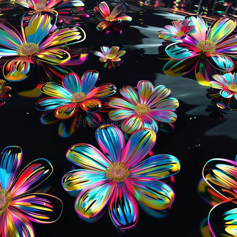 Closeup Noblur 3D Model Abstract Art of Psychedelic Visual of Swirling ...